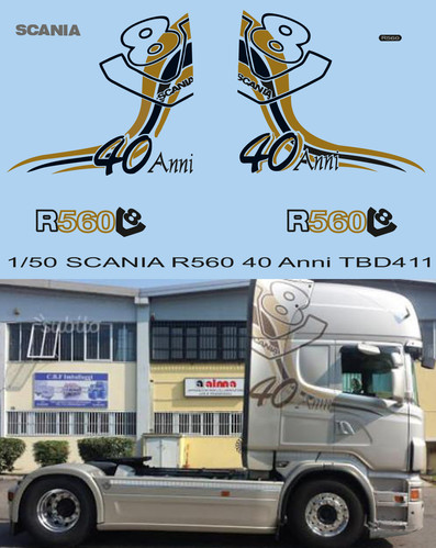 1/50 Scania R560 40 anni livery Decals TB Decal TBD411 | tbdecalsmodels