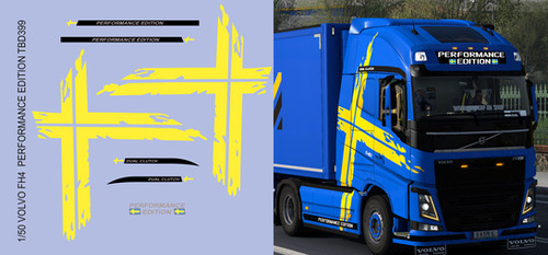 1/50 Volvo FH4 Performance Edition Yellow Strips Decals TB Decal TBD399 ...
