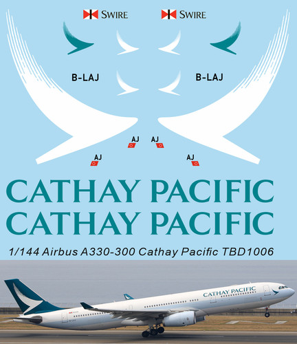 1/144 Water Decals For Airbus A330-300 Cathay Pacific TB Decal TBD1006 ...