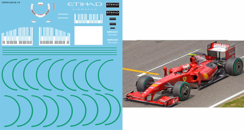 1/18 FERRARI F60 F2009 SPONSOR KIMI MASSA TBD43 | tbdecalsmodels