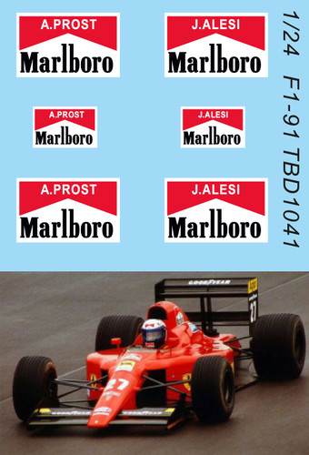 1/24 Missing Sponsor Water Decals for Ferrari 642 F1-91 1991 Decal ...