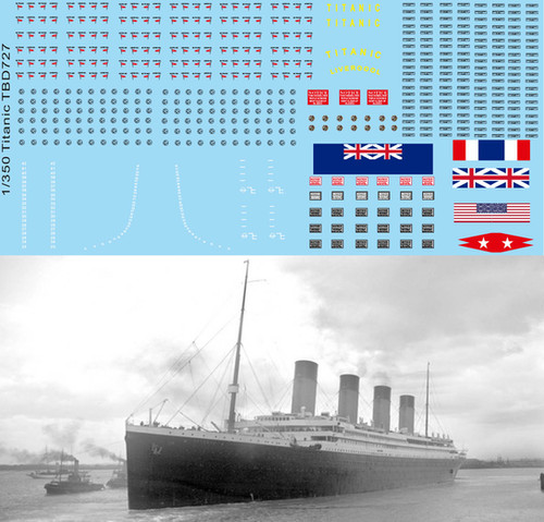 1/350 Details Decals X Titanic TB Decal TBD727 | tbdecalsmodels