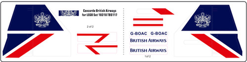 Stickers for LEGO Set 10318 Concorde British Airways TBS117 ...