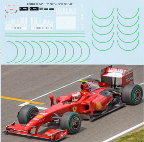 1/20 FERRARI F60 BARCODE FOR TAMIYA KIT TBD10 | tbdecalsmodels