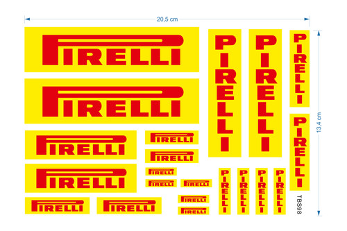 Stickers / Adesivi compatibili Pirelli TBS98 | tbdecalsmodels