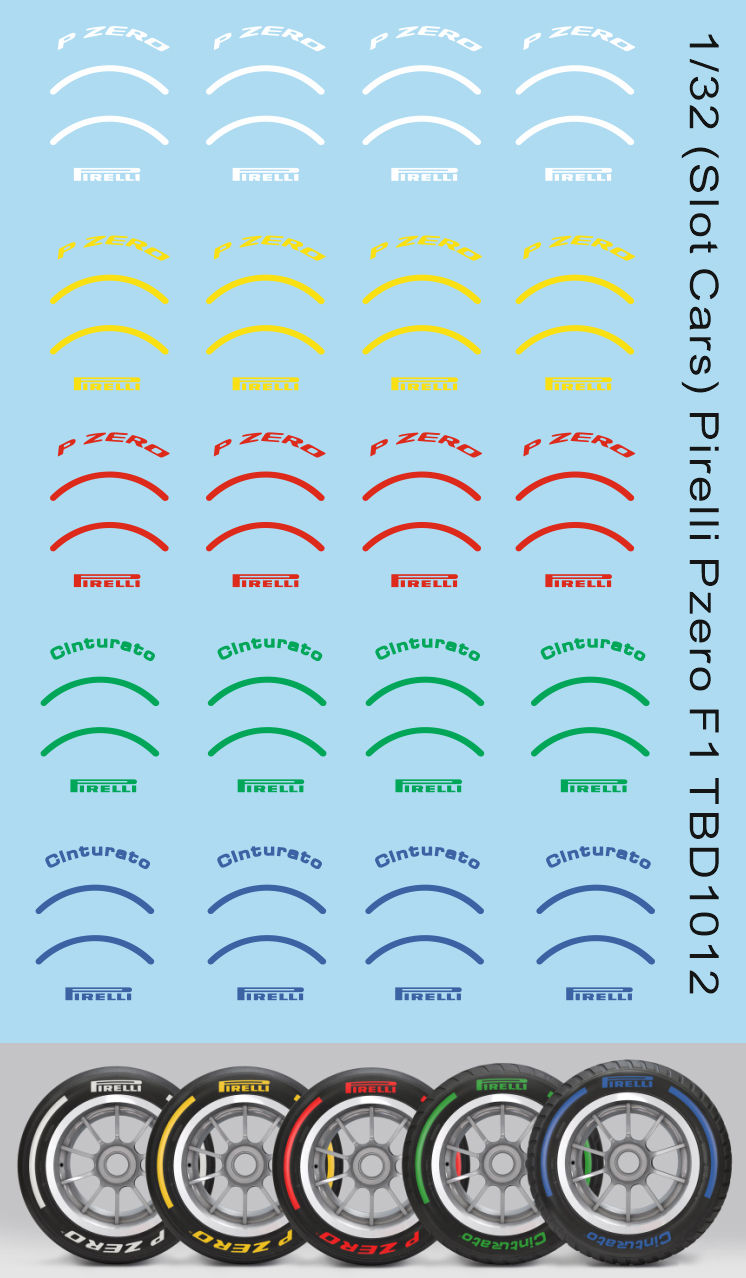 1/32 Slot Car Decals Carrera Scalextric Waterslide Decal