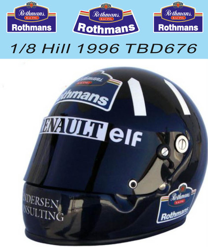 1/8 Rothmans DecalsX Helmet Damon Hill 1996 TB Decal TBD676 ...