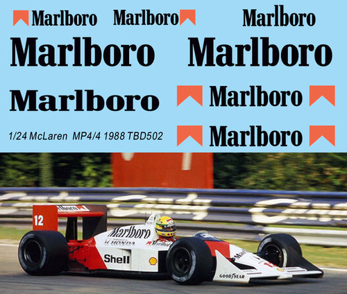1/24 Missing Sponsor Water Decals for Mclaren MP4/4 1988 Decal TBD502 ...
