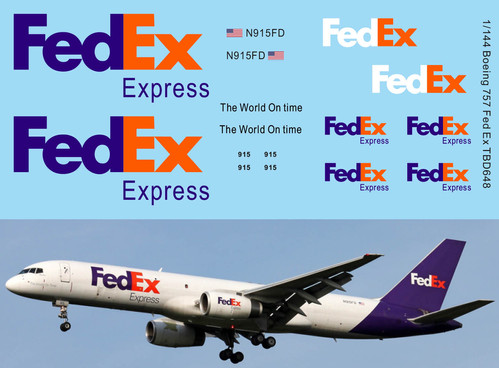 1/144 Decals x Boeing 757 FedEX Additional Decal for Kit TBD648 ...