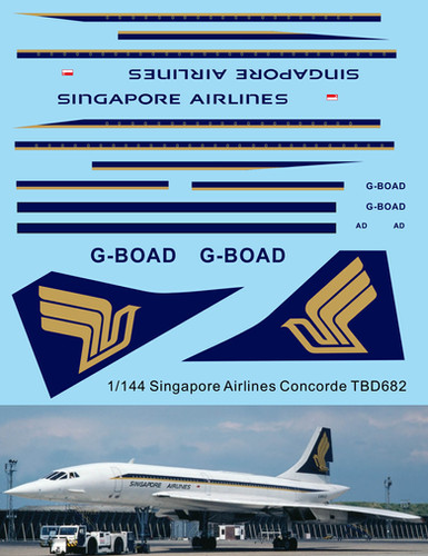 1/144 Decals Singapore Airlines Concorde TB Decal TBD682 | tbdecalsmodels