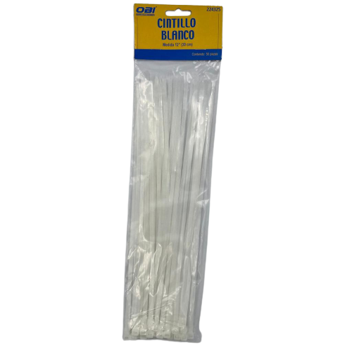 CINTILLO BLANCO 12" (30CM) C/50PZ 224325 OBI | La Cadena