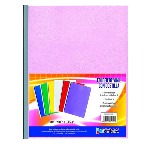 FÓLDER DE COSTILLA TAMAÑO CARTA ROSA | La Cadena