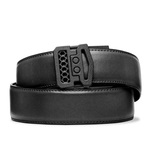 X10 Black Buckle | 1.5" Leather Gun Belt | Kore Essentials | Delmarva ...