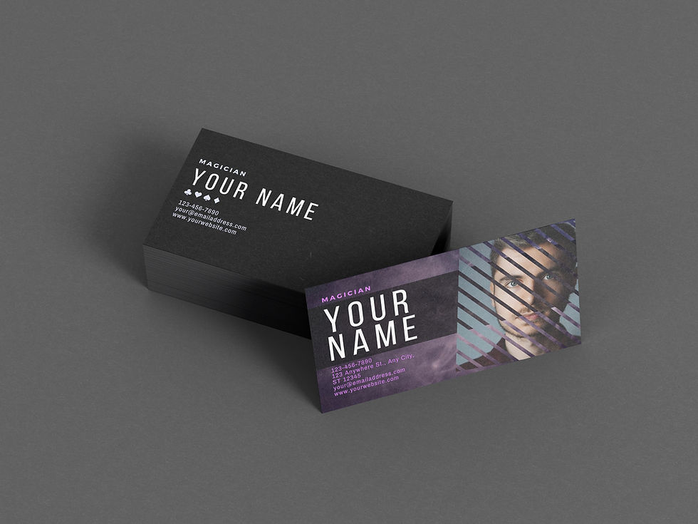 Magician Business Cards - Easy to Customize!