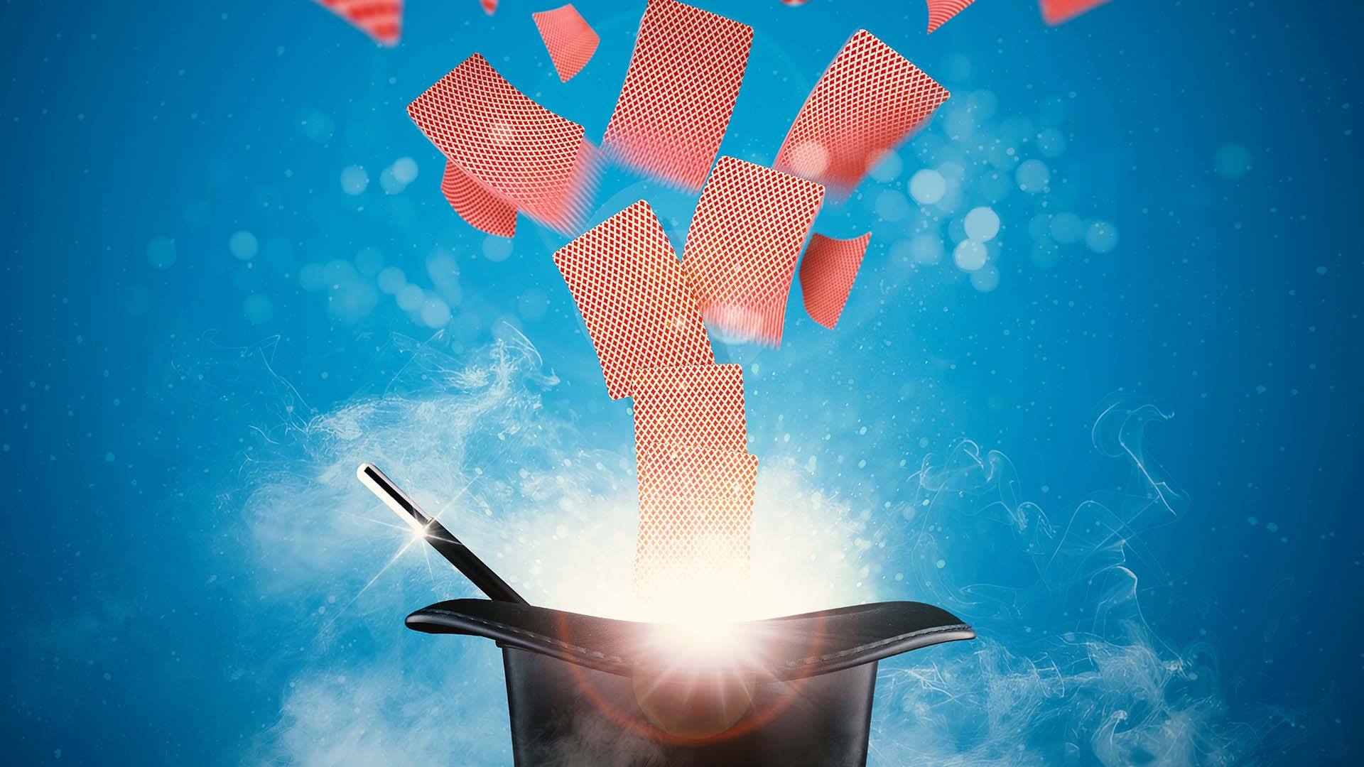 Exploding Cards from Magician Top Hat Stock Photo | Magician Masterclass