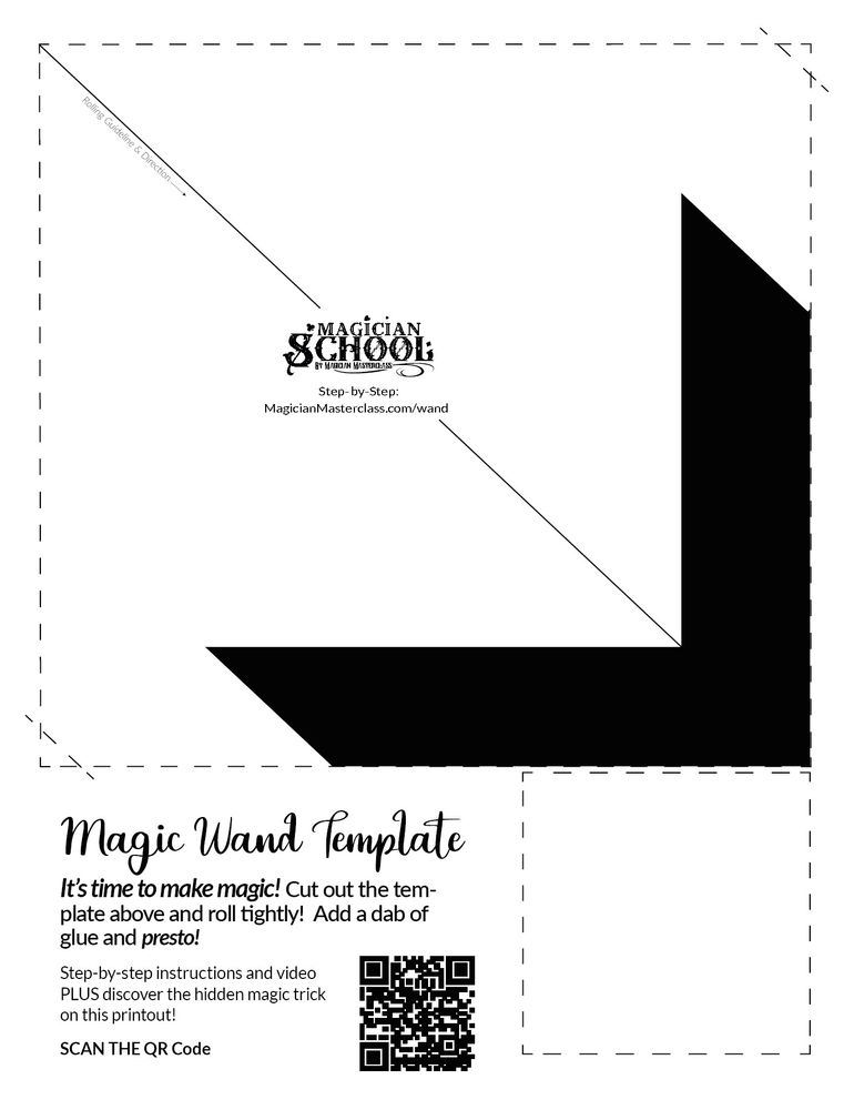 How to Make a Magician Wand out of Paper (DIY DOWNLOAD + PRINT OUT)
