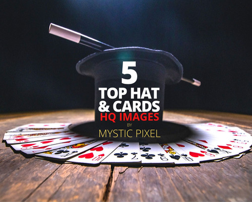 5 Magician Photographs with Top Hat & Cards | Magician Masterclass