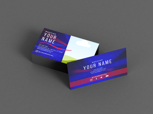 Magician Business Card Template: Smoke & Laser | Magician Masterclass