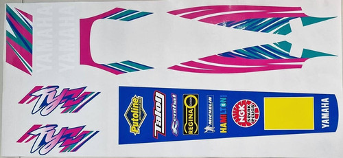 YAMAHA TY250Z PINKY REPLICA CTC DECAL KIT | Cambs Trials Centre