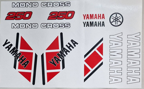 YAMAHA TY250/350 MONO 84-92 RED FRAMED REPLICA CTC DECAL KIT | Cambs ...