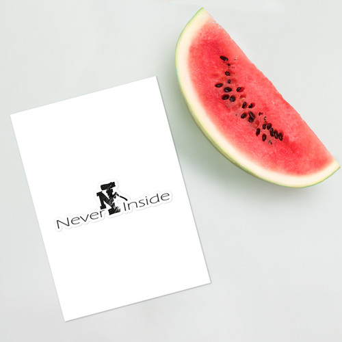 Never Inside Full Logo Sticker | Let's Outside