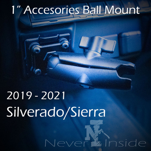 1 Inch RAM Ball Mount for 2019 2020 2021 Silverado/Sierra 1500 2500 ...