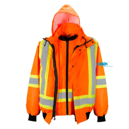 6-in-1 Safety Winter Jacket - ORANGE | E360S Store Portal