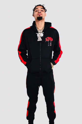 H2GMB Striped Gradient Zip Up Jacket | H2GMBENT