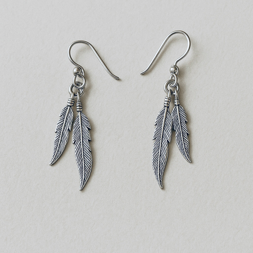 Pendientes Plumas - Plata 925 | Tarannà