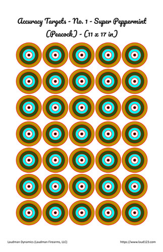 Accuracy Targets, Super Peppermint, No. 1 - 5, 11x17” | Laudman Dynamics