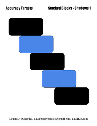 Accuracy Targets, Stacked Blocks, Shadows, No. 1 - 5, 8.5x11" | Laudman ...
