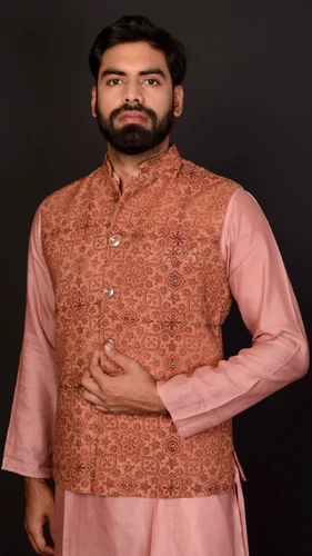 Matka Silk Hand Block Printed Jacket | Prapun