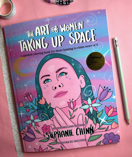 The ART of Women Taking Up Space Guided Coloring book | Stephanie Chinn ART