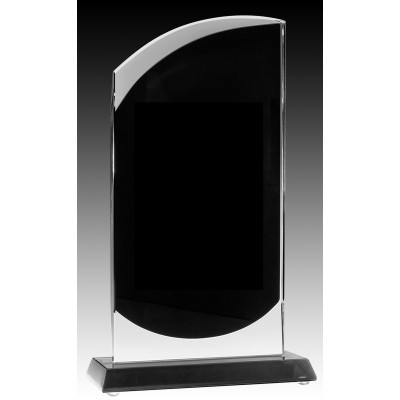 Onyx Series Clear/Black Glass, Screen 7.25" | rembrandtawards