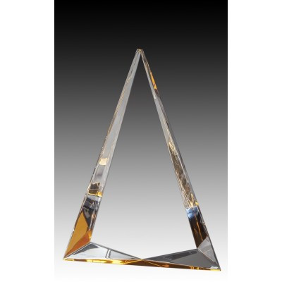 Gold Foil Edge Acrylic, Pyramid 9" | rembrandtawards