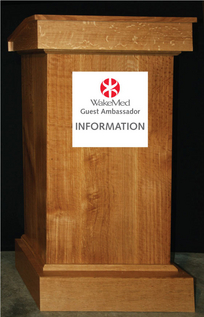 Fast Podium and Lectern Sign Sticker Printing in NYC