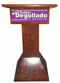 Fast Podium and Lectern Sign Sticker Printing in NYC