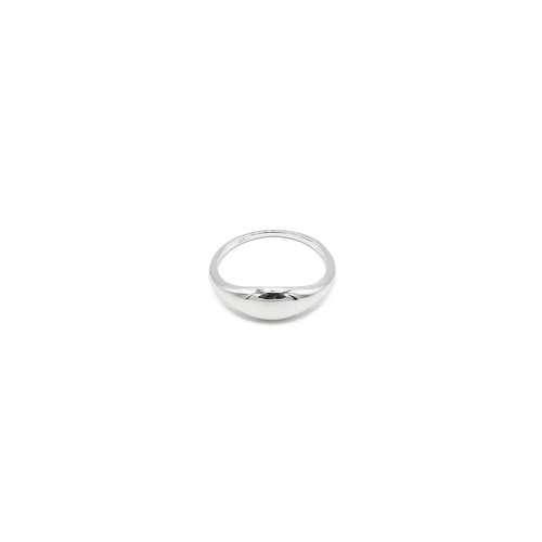 Sterling Silver Plain Pinky Signet ring | Status Syndicate