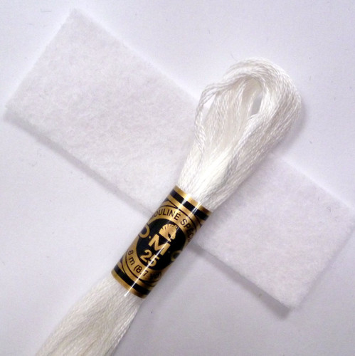 BLANC White :: DMC Mouline Embroidery Thread :: Premium 40% Felt ...