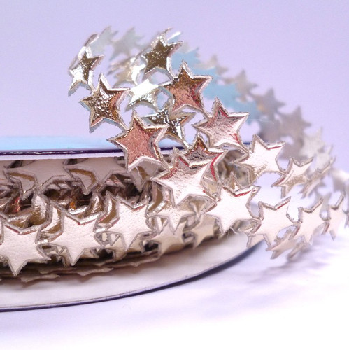 Cut Out Ribbon :: Tiny Stars :: Pale Gold | paper-and-string