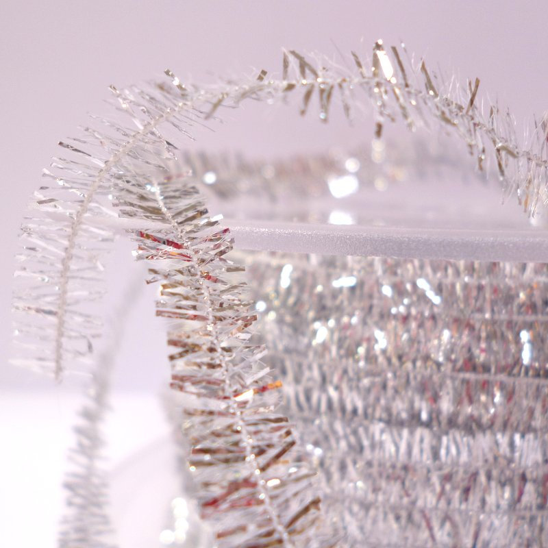Tiny Tinsel Trim :: Silver | paper-and-string