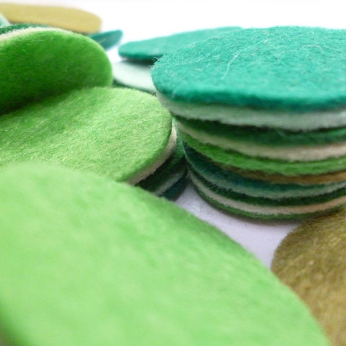 Die Cut Pack :: 1" circles :: Christmas Greens | paper-and-string