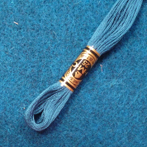 3808 Teal :: DMC Mouline Embroidery Thread :: 90% felt | paper-and-string