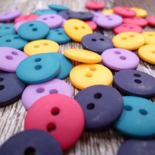 Smartie Button Pack :: Deep Colour Mix | paper-and-string