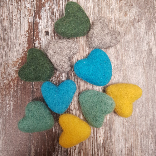Felt Heart Packs :: Beach (10x hearts) | paper-and-string