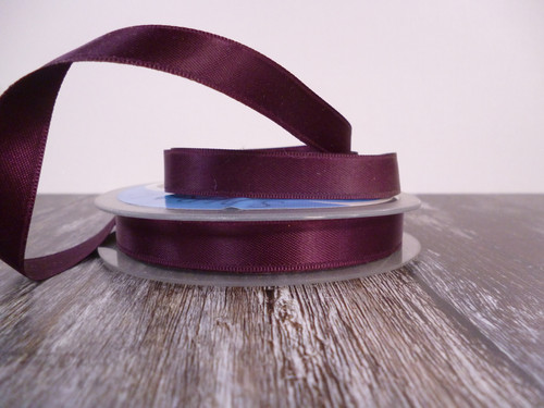 SALE 11mm satin ribbon Dark Thistle | paper-and-string