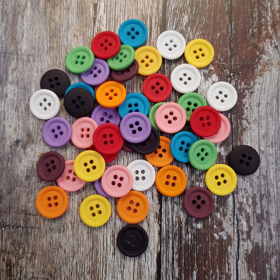 Four Hole Matt Button Pack :: Basics Mix | paper-and-string
