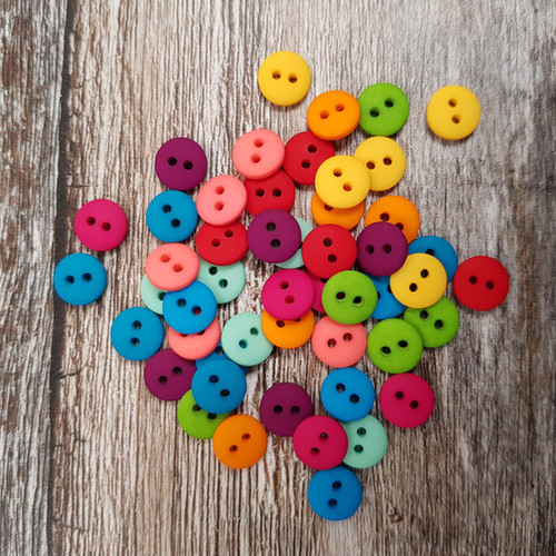 8mm Teeny Tiny Buttons :: BRIGHTS mix :: 50 buttons | paper-and-string