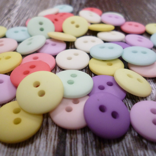 Smartie Button Pack :: Pastel-y Colour Mix | paper-and-string