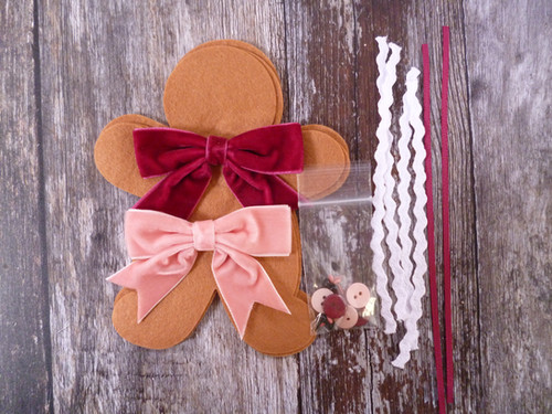 Bows Gingerbread Man Ingredients Pack :: Blush & Wine Velvet | paper ...